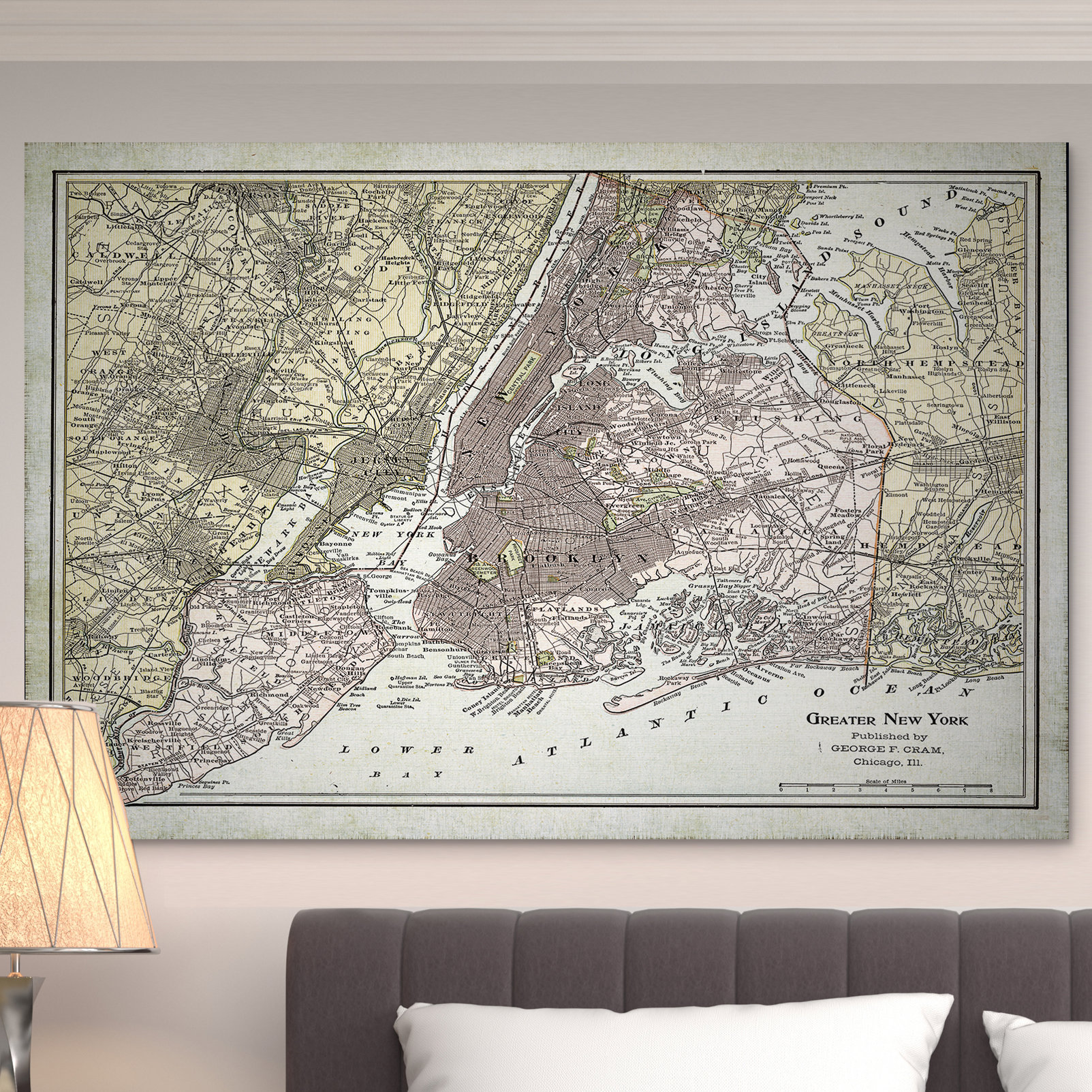 Wexford Home NYC Sketch Map ZI - Graphic Art Print on Canvas - Wayfair Canada